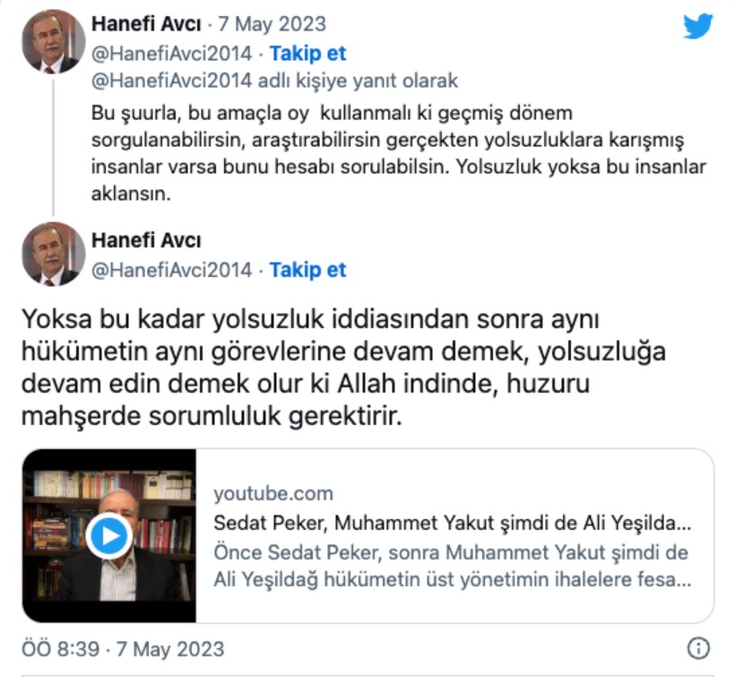 Hanefi Avcı: Erdoğan’ın 1 milyar dolar rüşvet aldığını açıklayan Ali ...